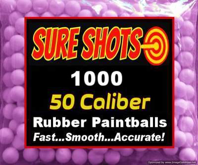 Rubber Paintballs | 1000 Balls | 50 Caliber Paintball Markers